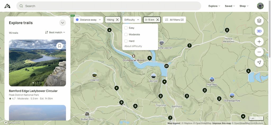 AllTrails Review: Free & Plus Subscription (UK) | PeakDistrict.org